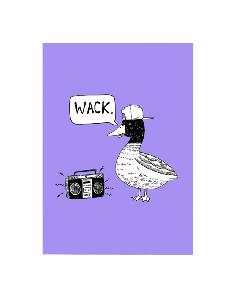 Wack Duck Art Print - Etsy