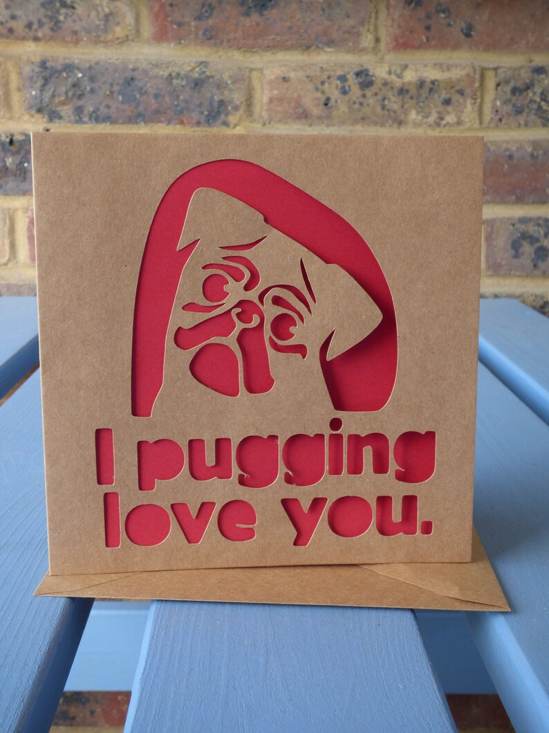 I Pugging Love You Card - Etsy