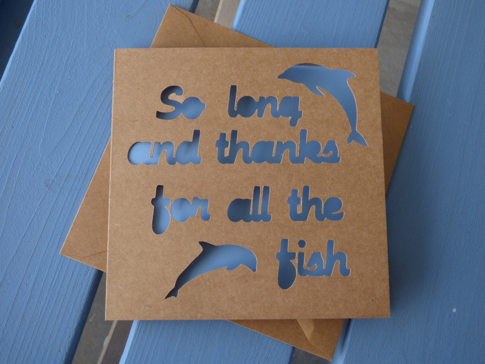 So Long and Thanks for All the Fish Leaving Card - Etsy
