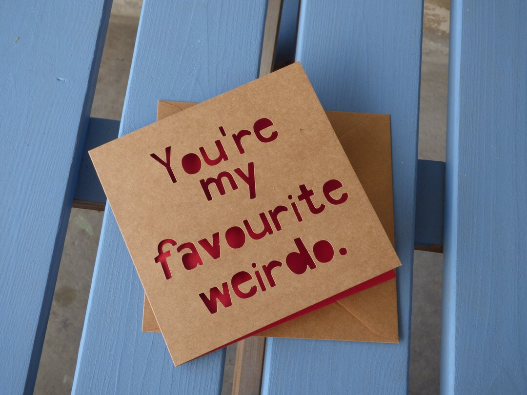 You're My Favourite Weirdo Card - Etsy