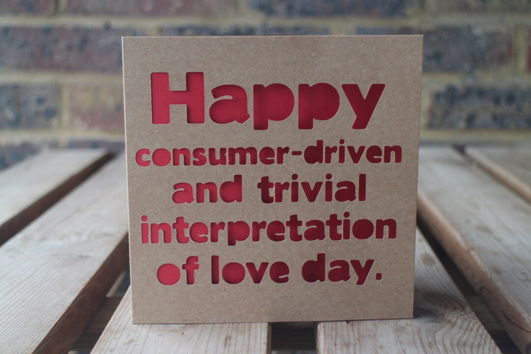 Happy Consumer-driven Love Day Card - Etsy