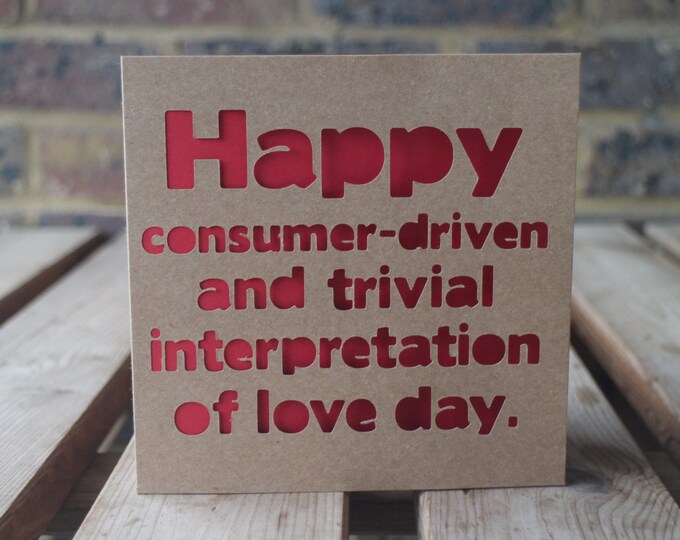 Happy Consumer-driven Love Day Card - Etsy