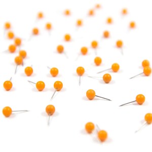 Map Push Pins: Soft Orange - Matte Finish - Etsy