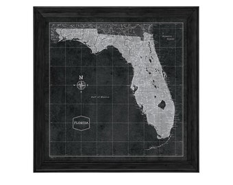 Florida map | Etsy