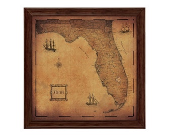 Florida map | Etsy