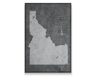 Texas Travel Push Pin State Map Modern Cork Pin Board Canvas - Etsy