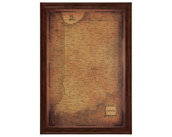 Old USA Map Style Current Travel Map Poster Golden Aged | Etsy