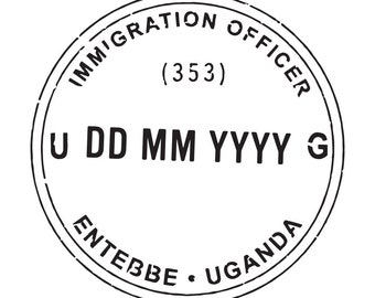 Stickers, Labels & Tags passport rubber stamp \u00d8 11 mm Stamp mini ...