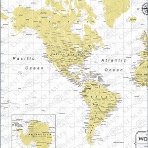 Push Pin World Map pin Board Yellow Color Splash - Etsy