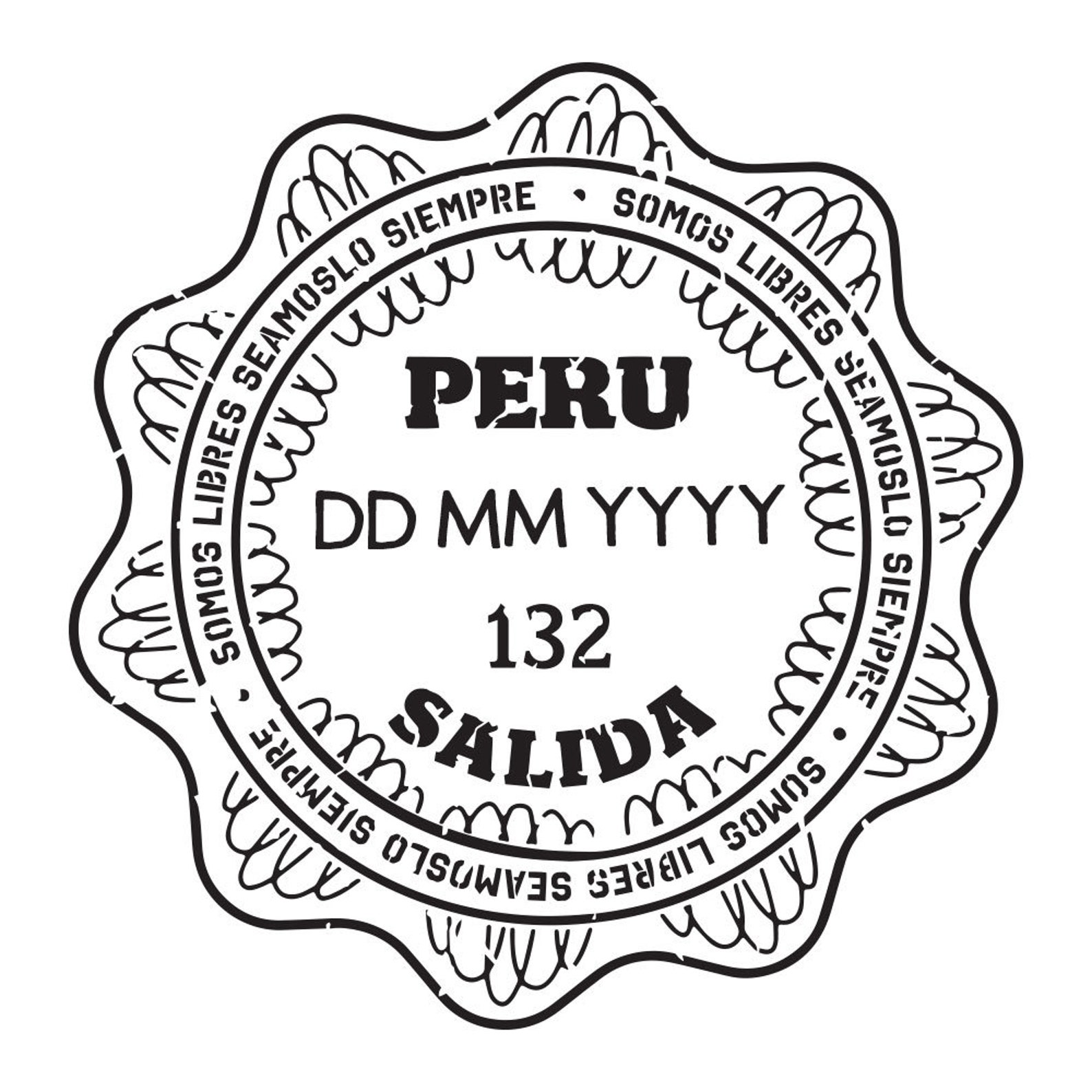 Peru - Passport Stamp Decal - Etsy