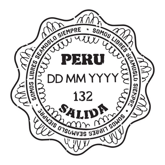 Peru Passport Stamp Decal - Etsy