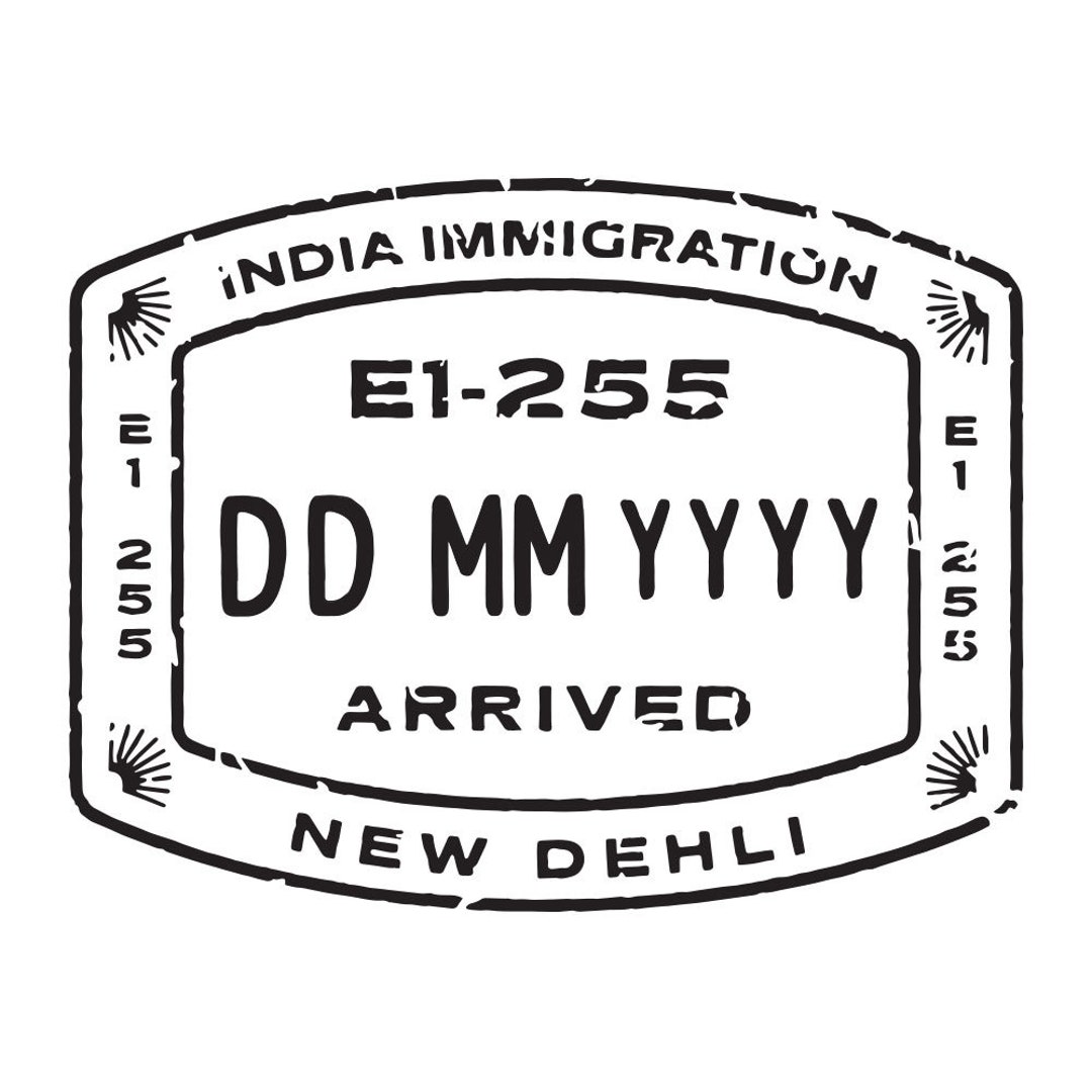 India - Passport Stamp Decal - Etsy