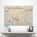Rustic Vintage Map Poster USA Map - Etsy