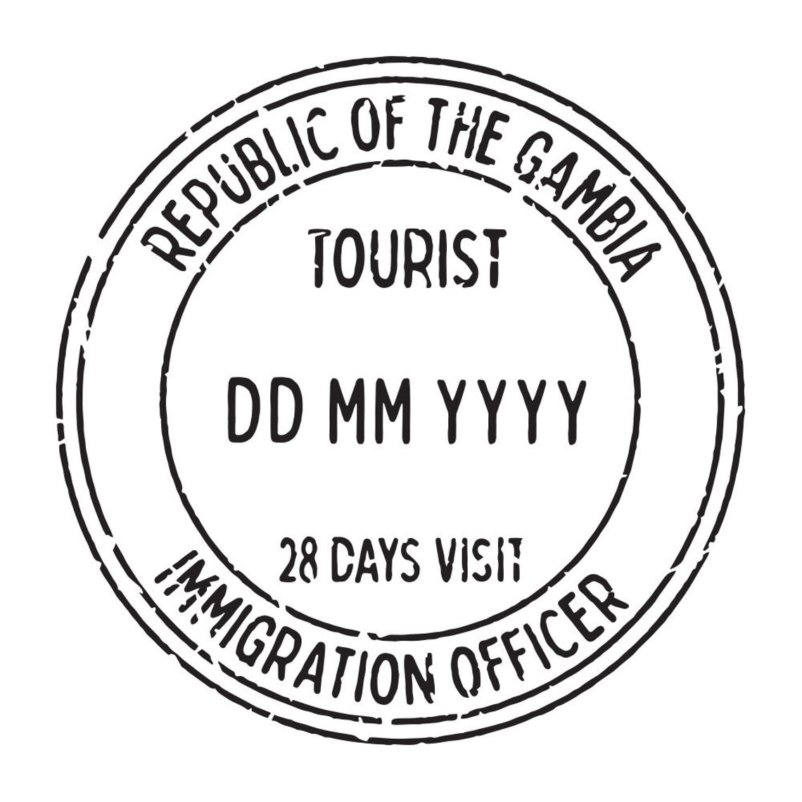 Gambia Passport Stamp Decal - Etsy