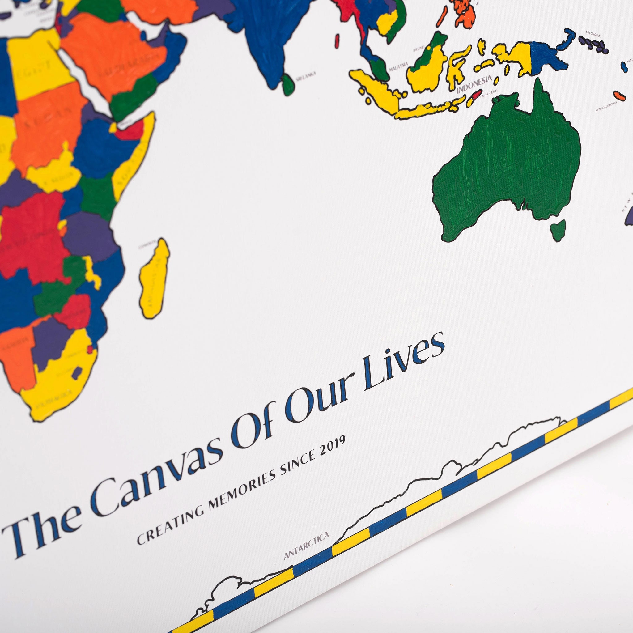 Customizable World Map Paint Set - Fun Date Night Idea - Ideal Gift for ...