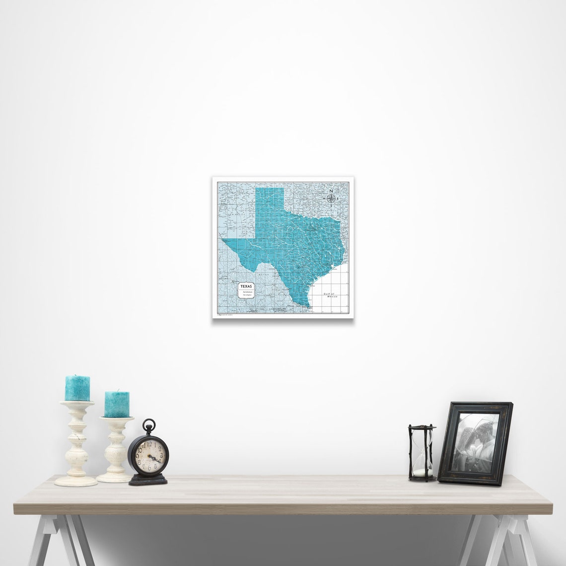 Push Pin Texas Map pin Board Teal Color Splash - Etsy