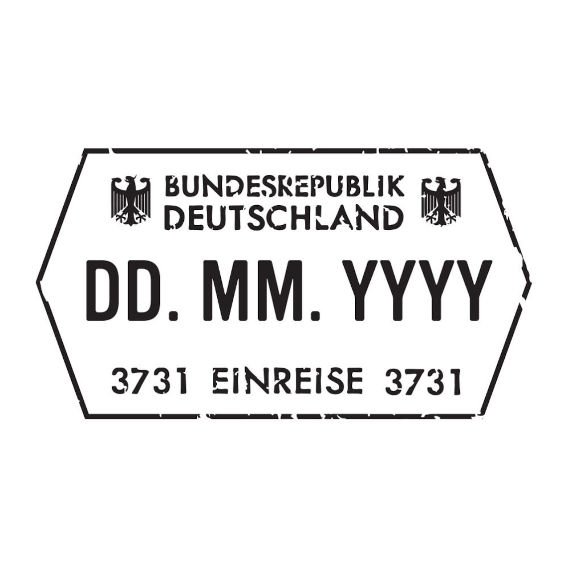 Germany - Passport Stamp Decal - Etsy