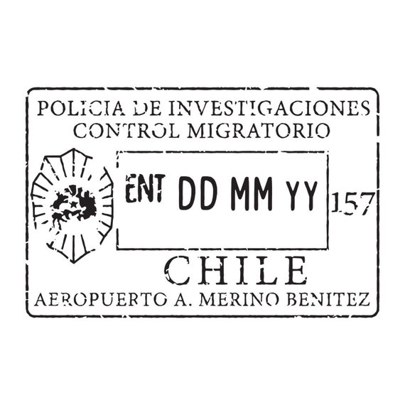 Chile Passport Stamp Decal - Etsy