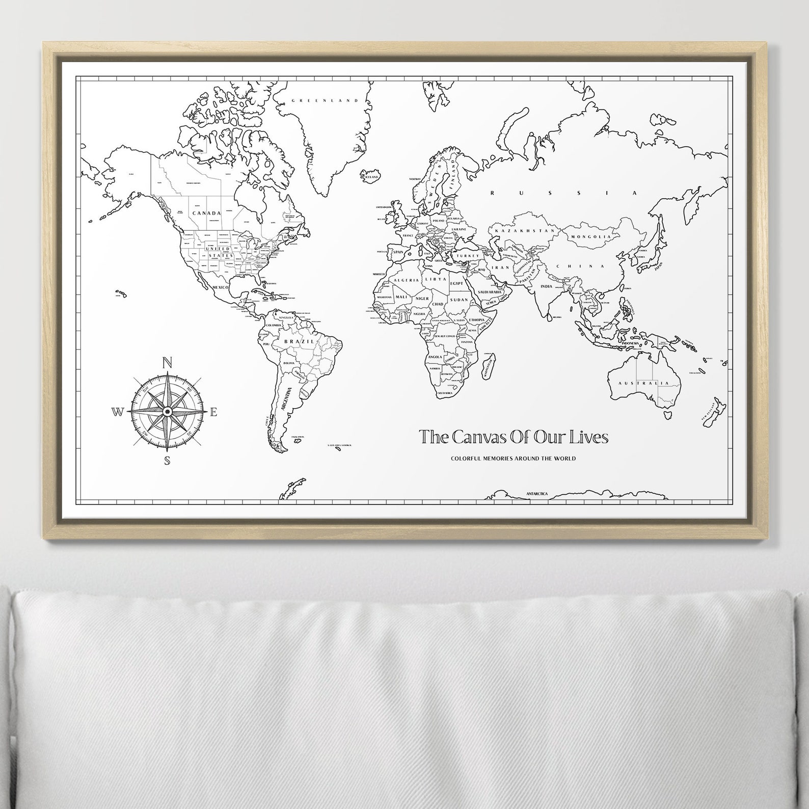 Customizable World Map Paint Set - Fun Date Night Idea - Ideal Gift for ...