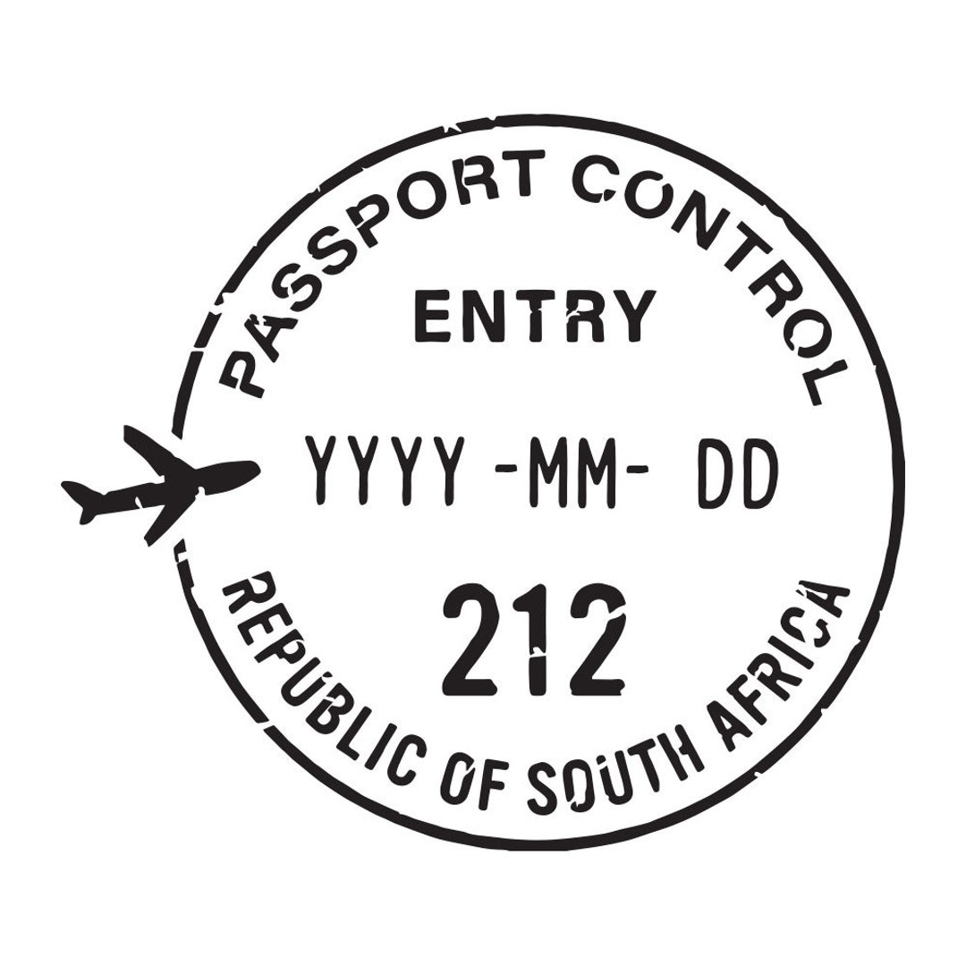 South Africa - Passport Stamp Decal - Etsy