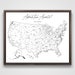 Push Pin Mini USA Travel Map Cities & States Labeled - Etsy