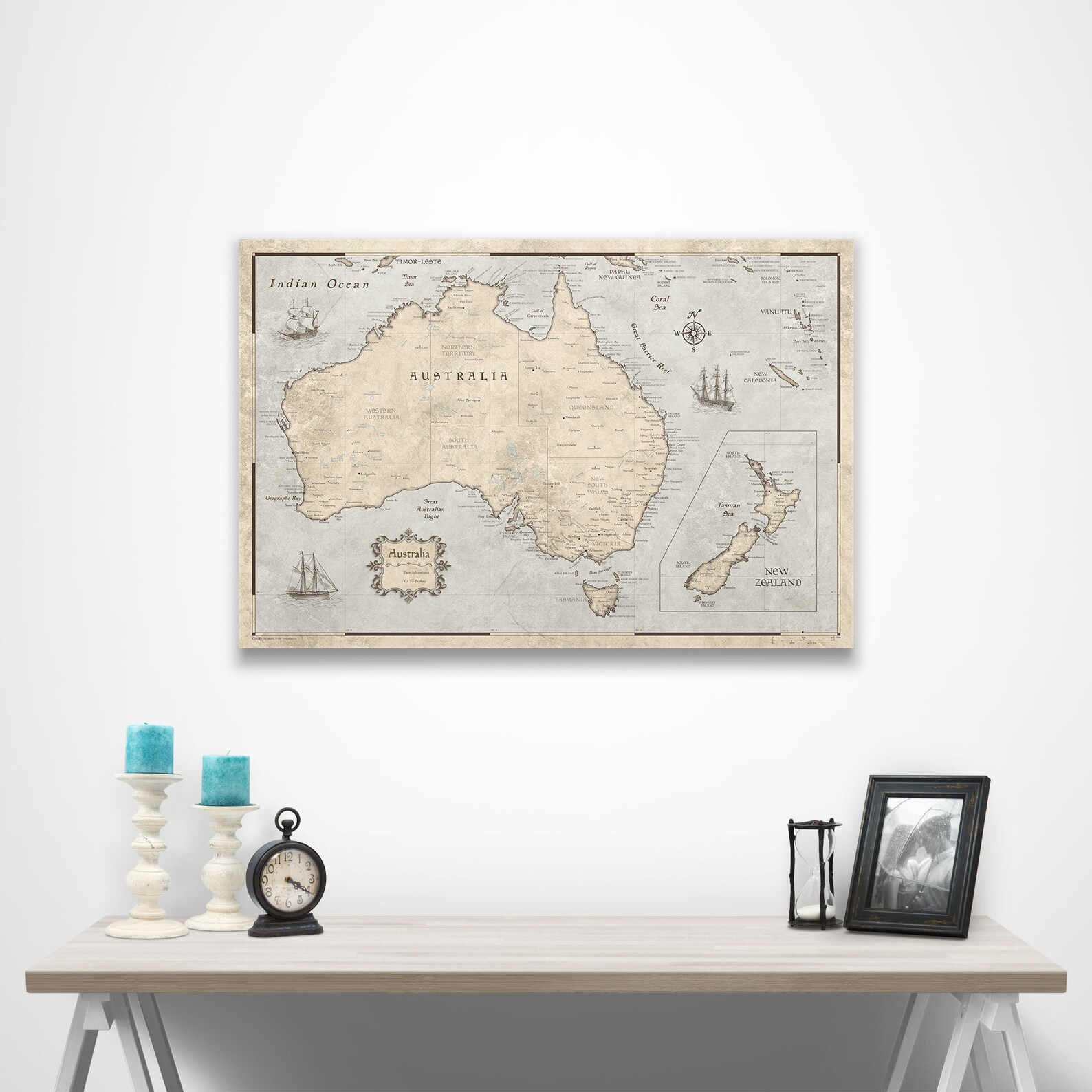 Push Pin Australia Map Pin Board Rustic Vintage - Etsy