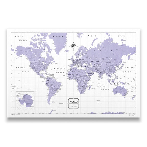 World Map Poster - Etsy