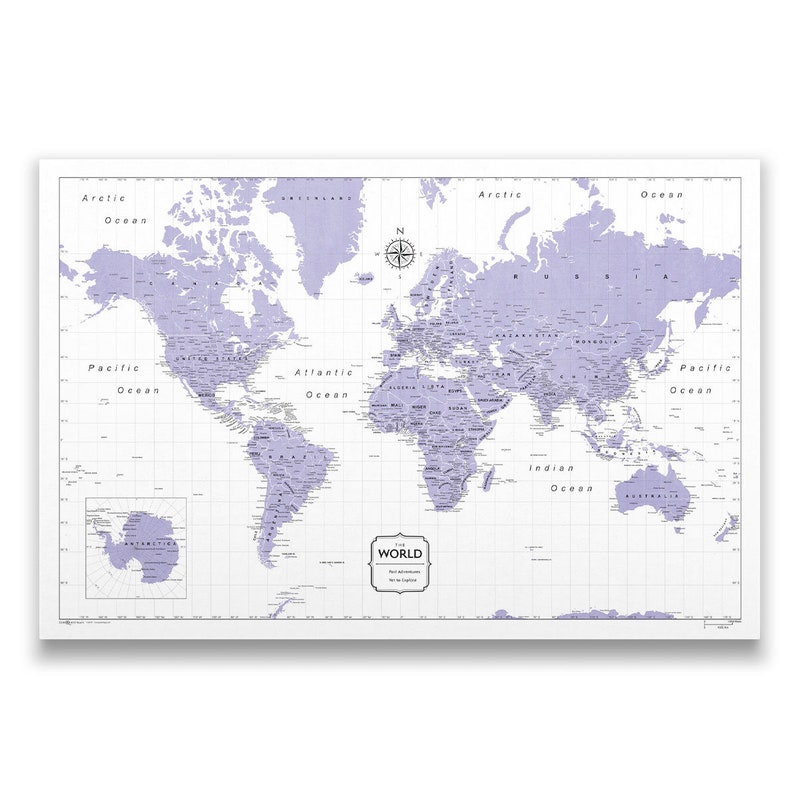 World Map Poster - Etsy