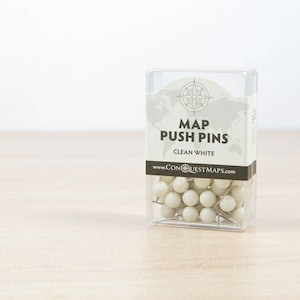Map Push Pins: Clean White - Matte Finish - Etsy