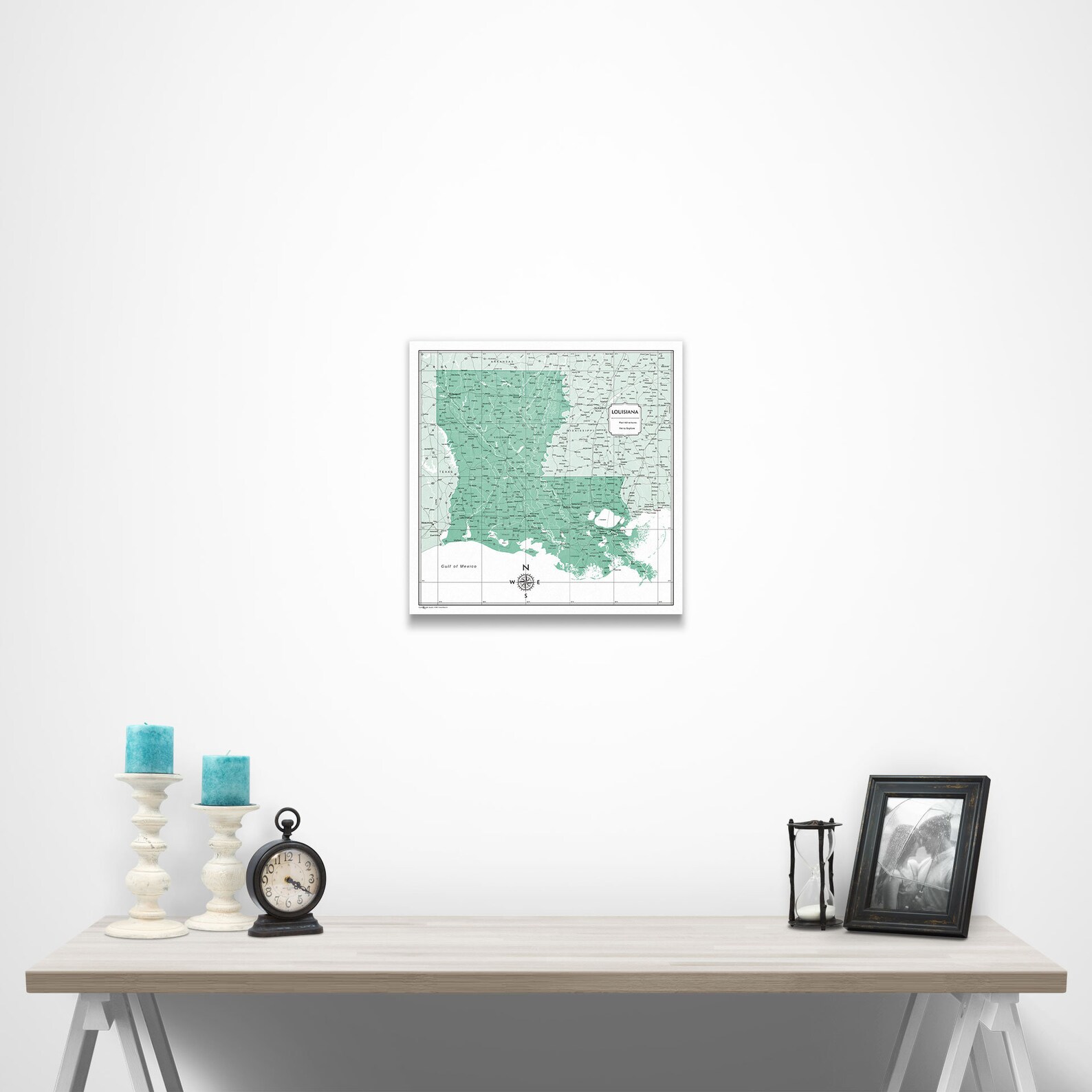 Louisiana Map Poster Green Color Splash - Etsy