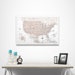USA Map Poster Light Brown Color Splash - Etsy