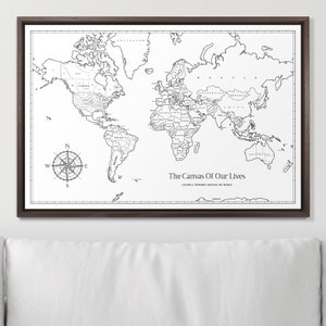 Customizable World Map Paint Set - Fun Date Night Idea - Ideal Gift for ...
