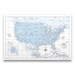 USA Map Poster Light Blue Color Splash - Etsy