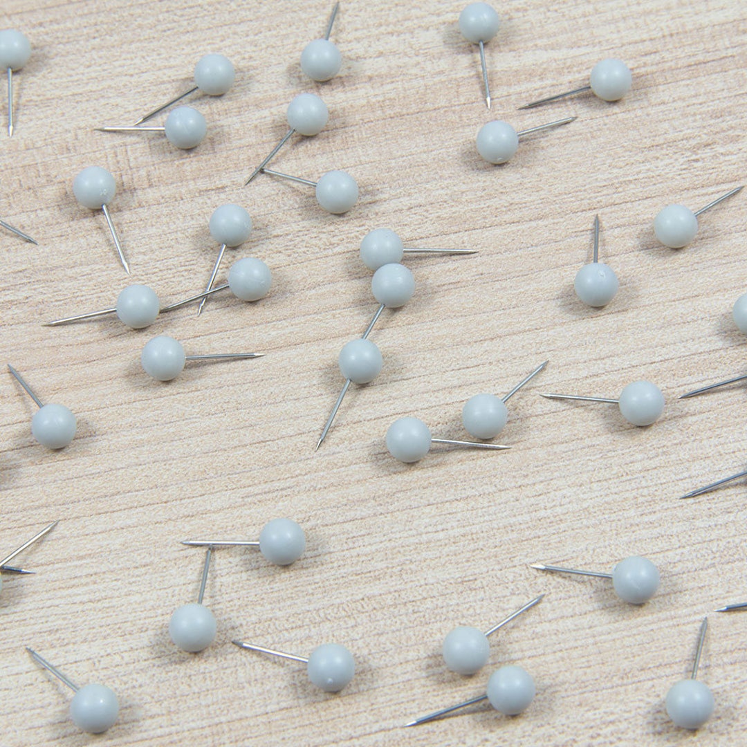 Map Push Pins: Light Gray - Matte Finish - Etsy