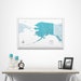 Alaska Map Poster Teal Color Splash - Etsy