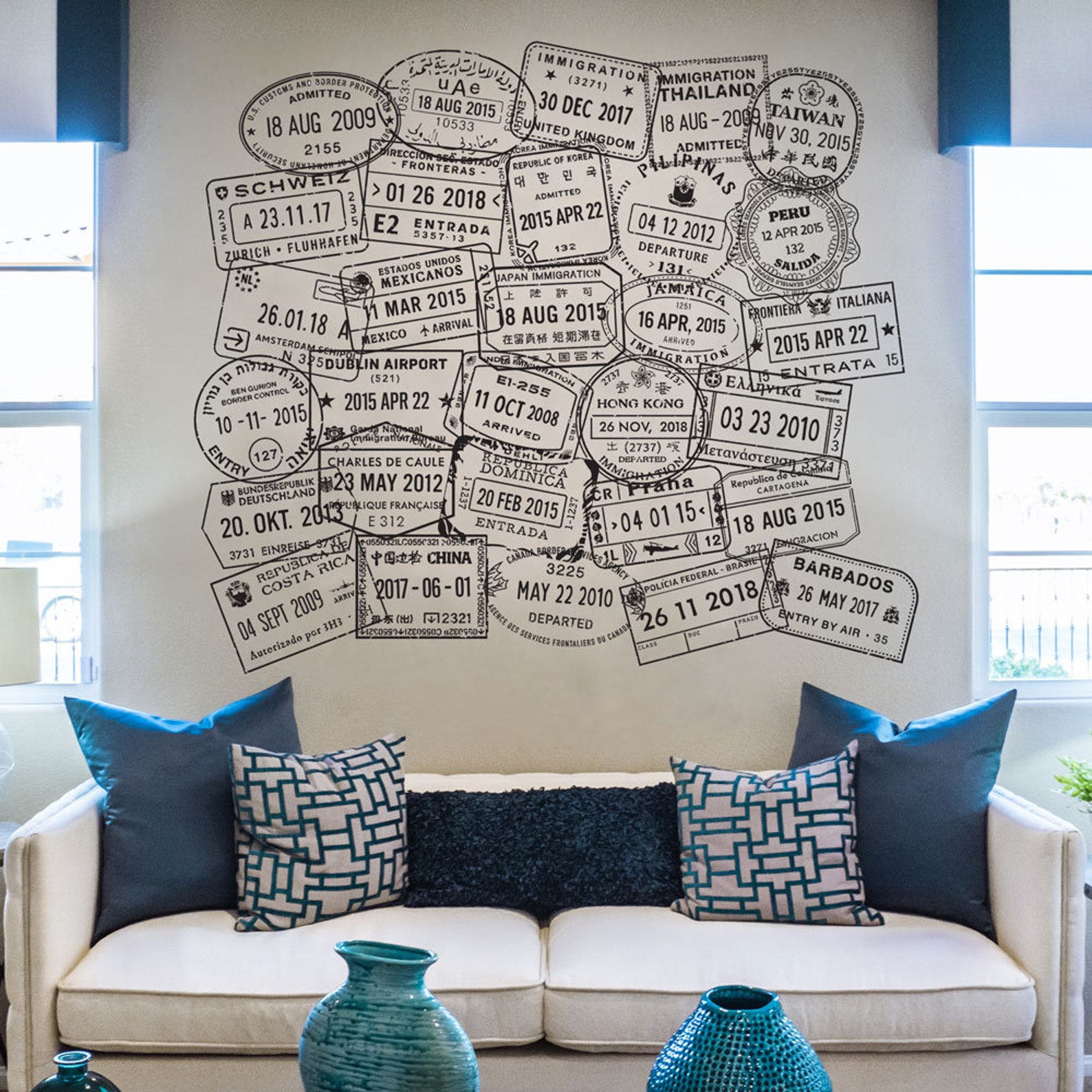 Italy Passport Stamp Decal | Etsy