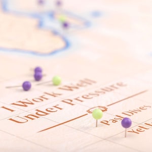 World Push Pin Scuba Map - Pin Board - White and Blue - Gift for Scuba ...