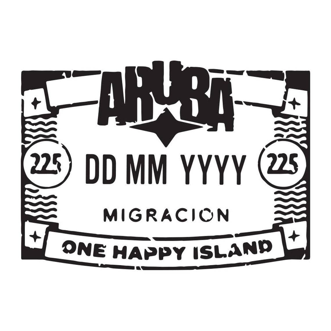 Aruba Passport Stamp Decal - Etsy