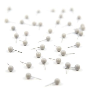 Map Push Pins: Light Gray - Matte Finish - Etsy