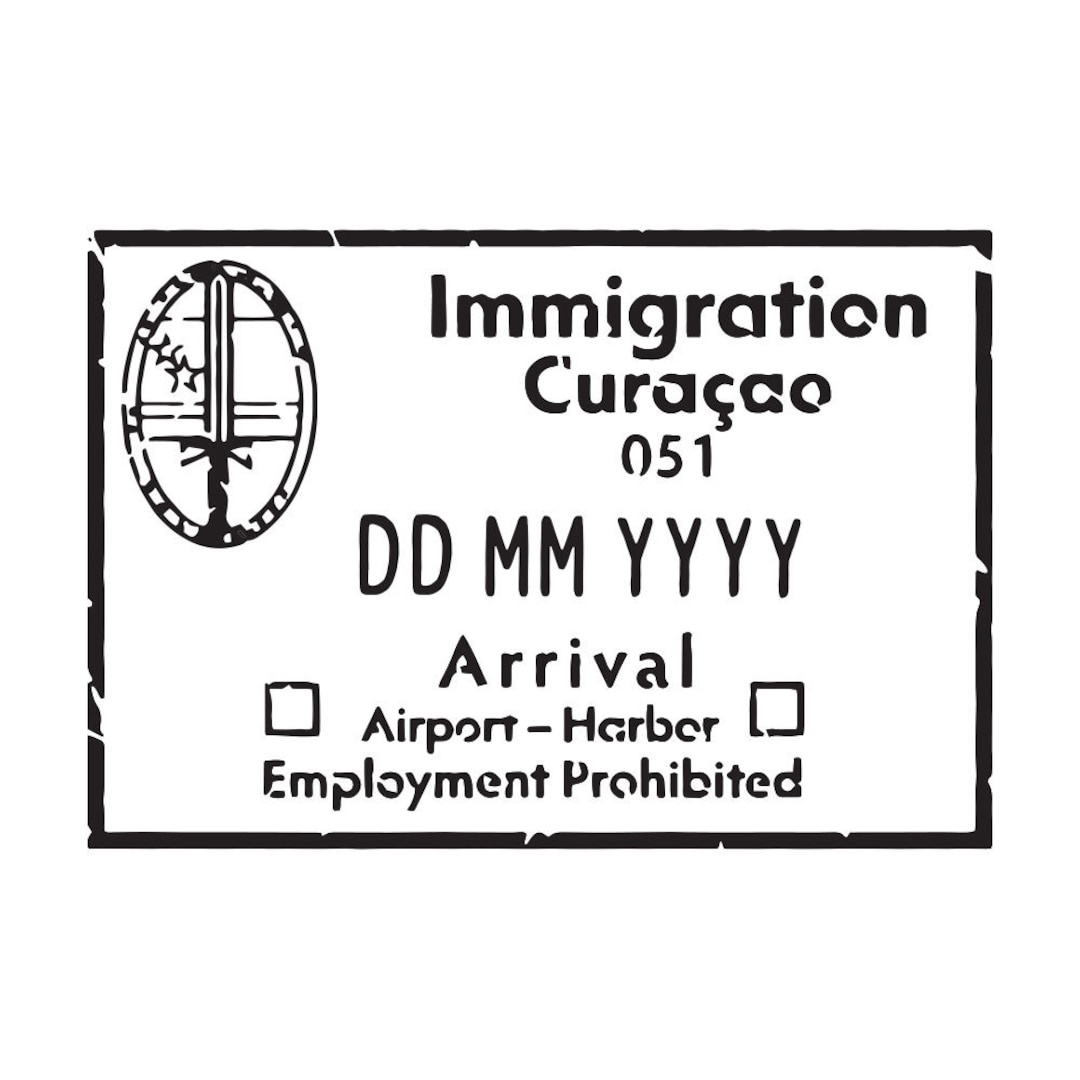 Curaçao - Passport Stamp Decal - Etsy