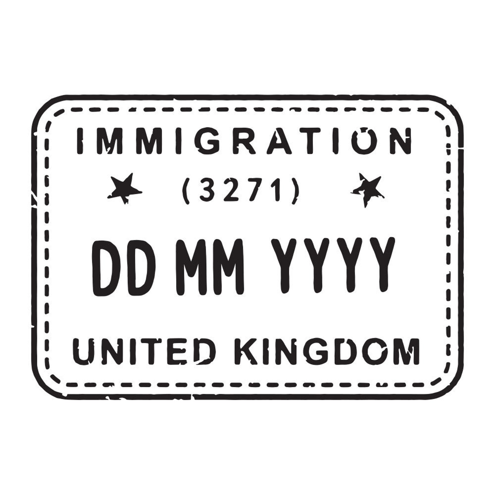 United Kingdom Passport Stamp Decal - Etsy