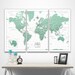 Push Pin World Map pin Board Green Color Splash - Etsy