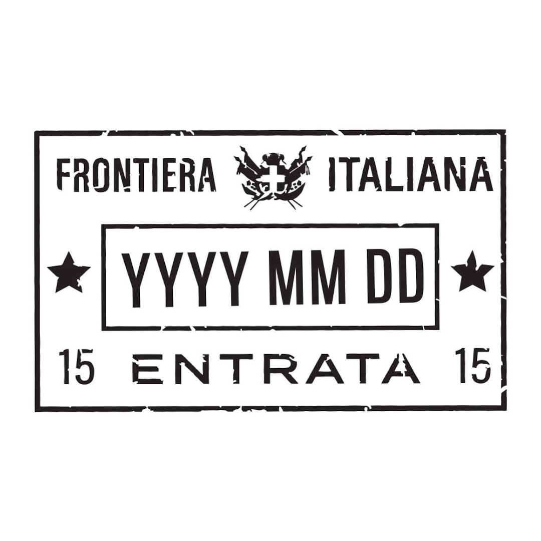 Italy - Passport Stamp Decal - Etsy