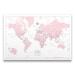 Push Pin World Map pin Board Pink Color Splash | Etsy