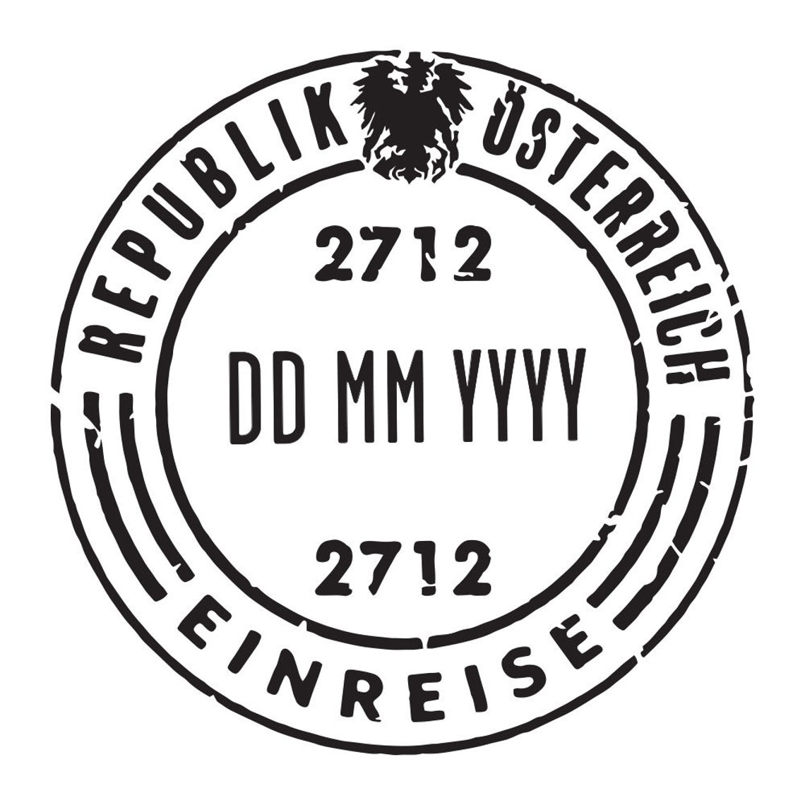 Austria - Passport Stamp Decal - Etsy