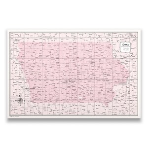 Push Pin Iowa Map pin Board Pink Color Splash - Etsy
