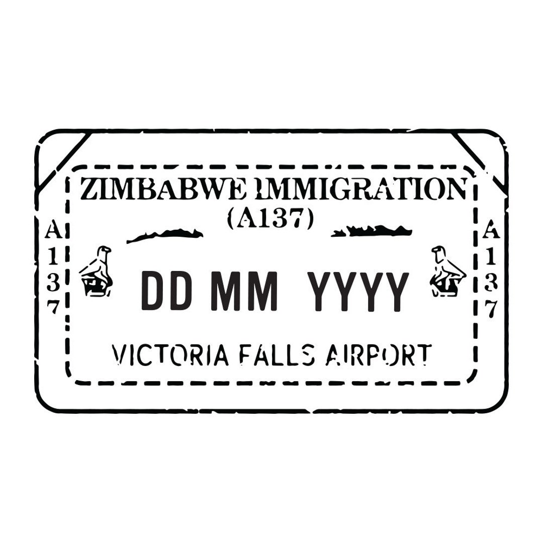 Zimbabwe Passport Stamp Decal - Etsy
