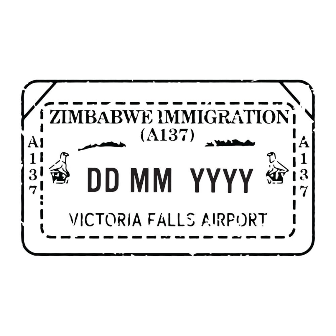 Zimbabwe Passport Stamp Decal | Etsy