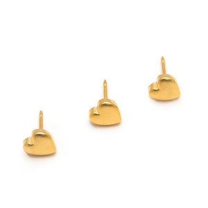 Gold Heart Map Push Pins - Etsy