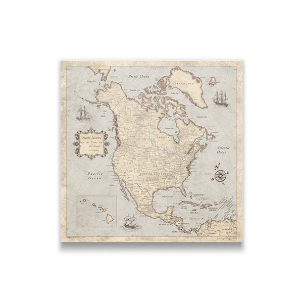 Rustic World Map - Etsy